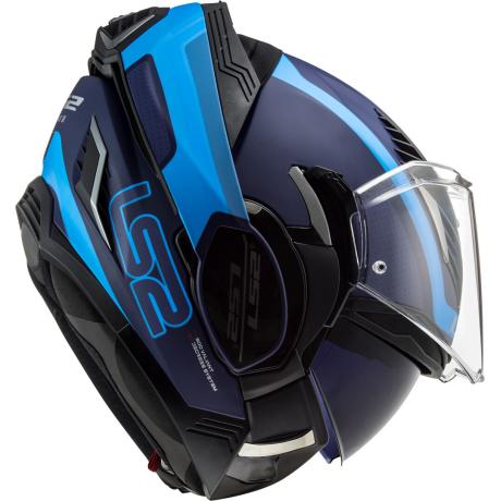 Překlápěcí přilba na motorku LS2 FF900 Valiant II Orbit modrá | Motozem.cz